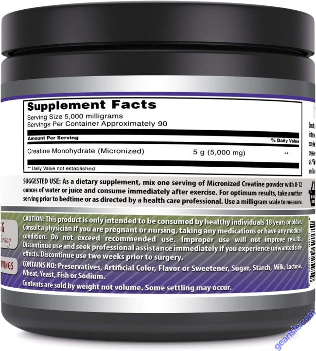 Micronized Creatine Monohydrate 1 Lb Post Workout Amazing Formulas