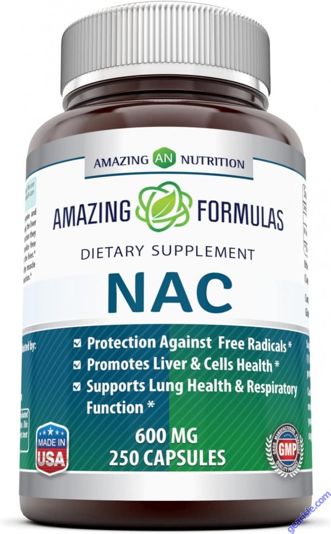 NAC 600mg 250 Caps Antioxidant Support Supplement Amazing Formulas